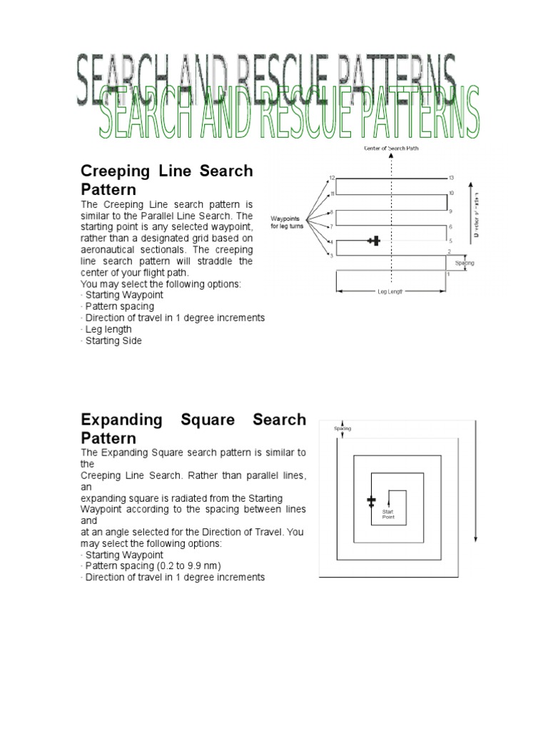 Search and Rescue Patterns | PDF | Watercraft | Water Sports