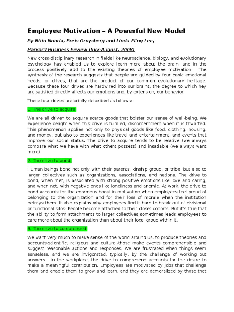 Employee Motivation | Motivation | Self-Improvement