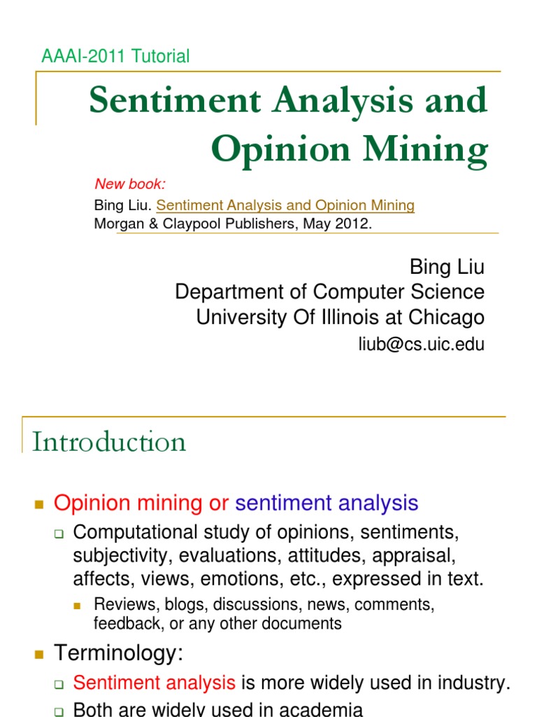 Sentiment Analysis | PDF | Statistical Classification | Linguistics