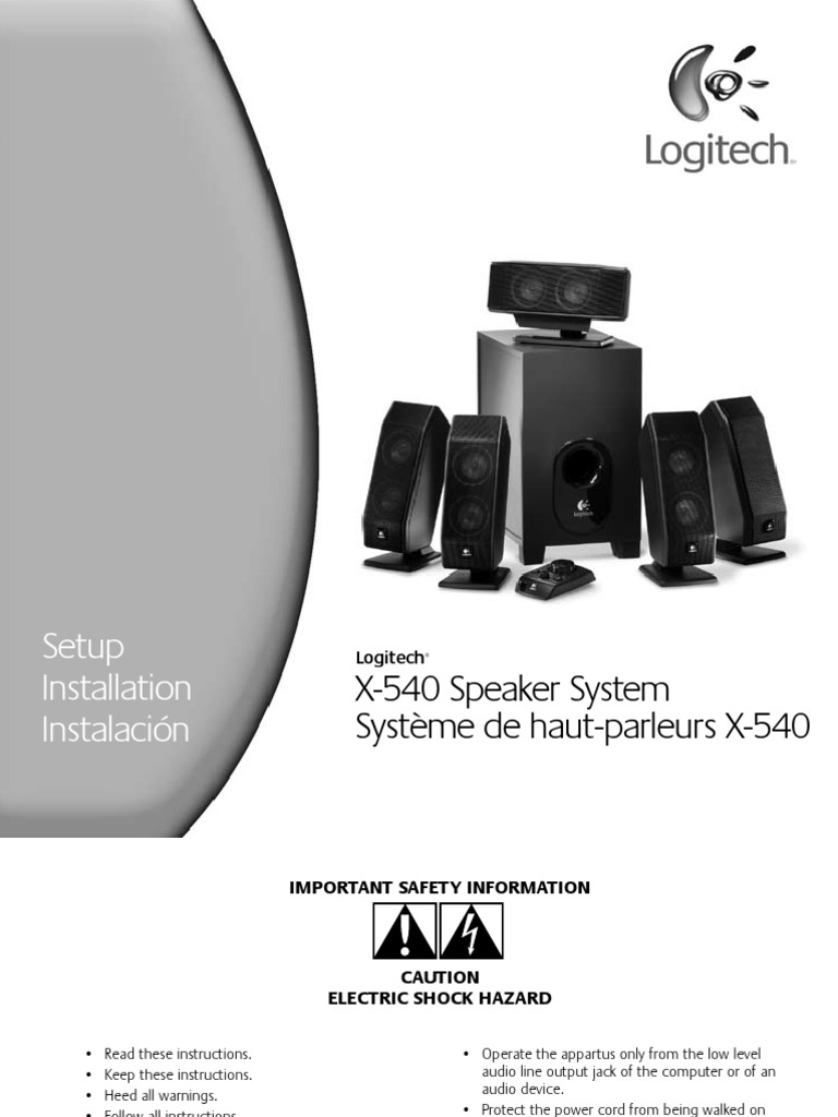 Logitech X-540 Owners - Manual | PDF | Media Technology | Sound Technology