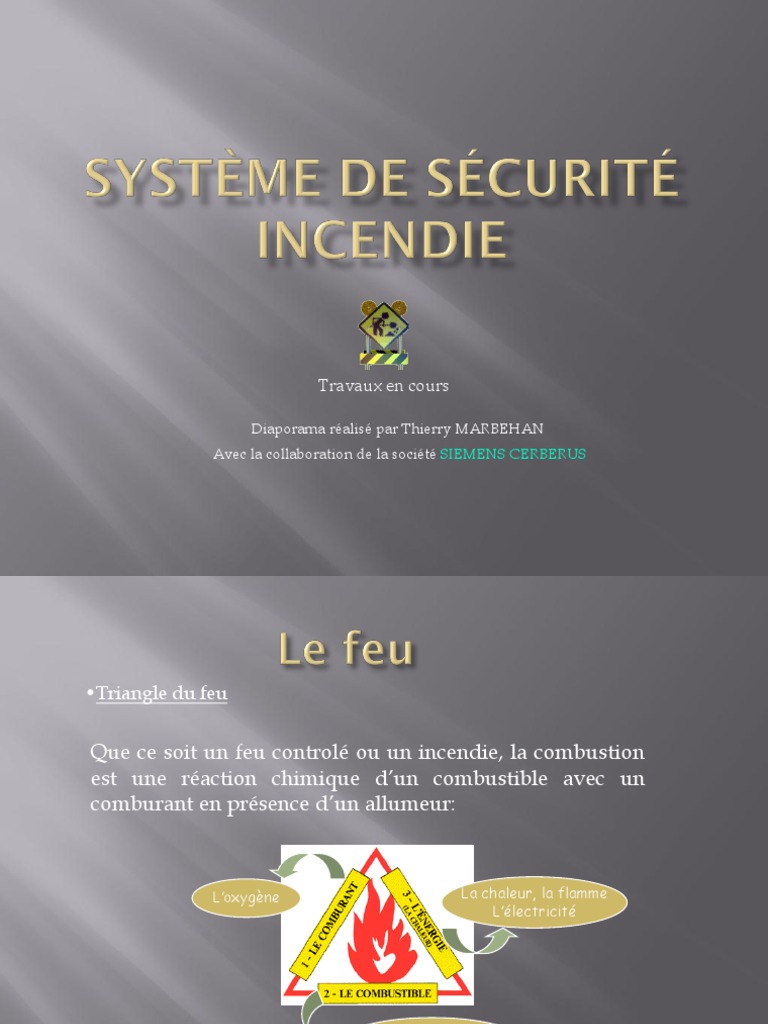 Systeme de Securite Incendie | PDF | La combustion | Feu