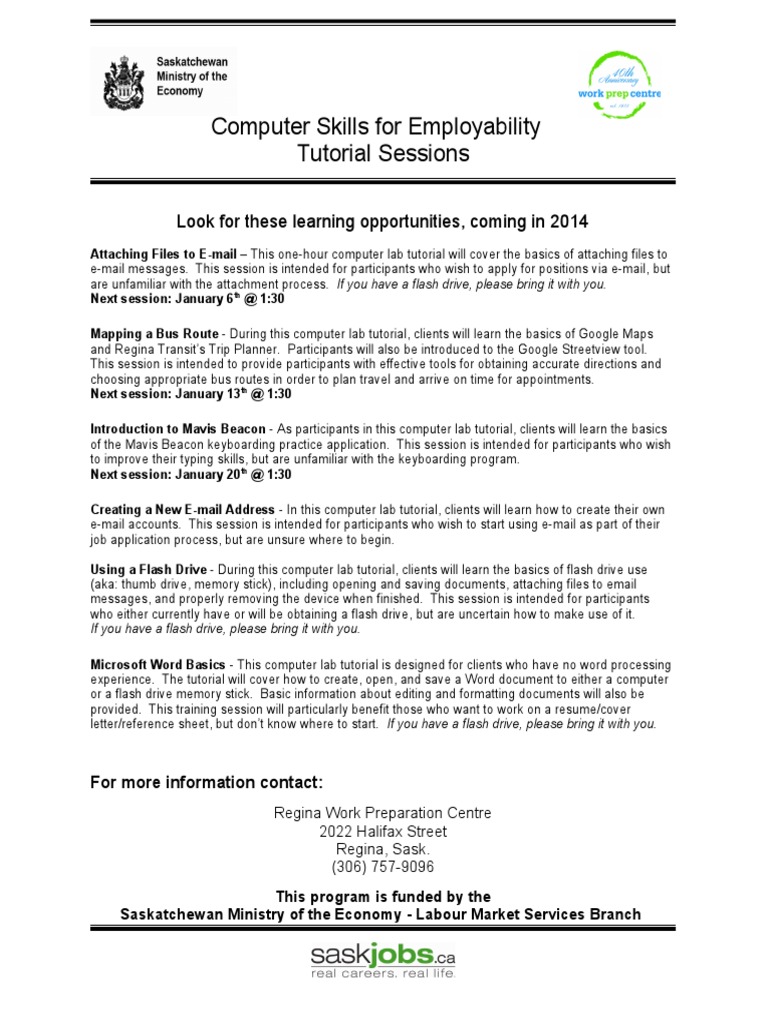 Computer Skills For Employability Poster - Jan 2014 | PDF ...