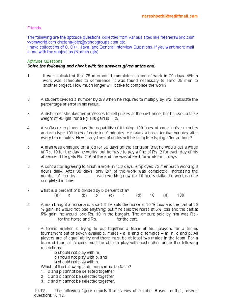 Aptitude | Mathematics