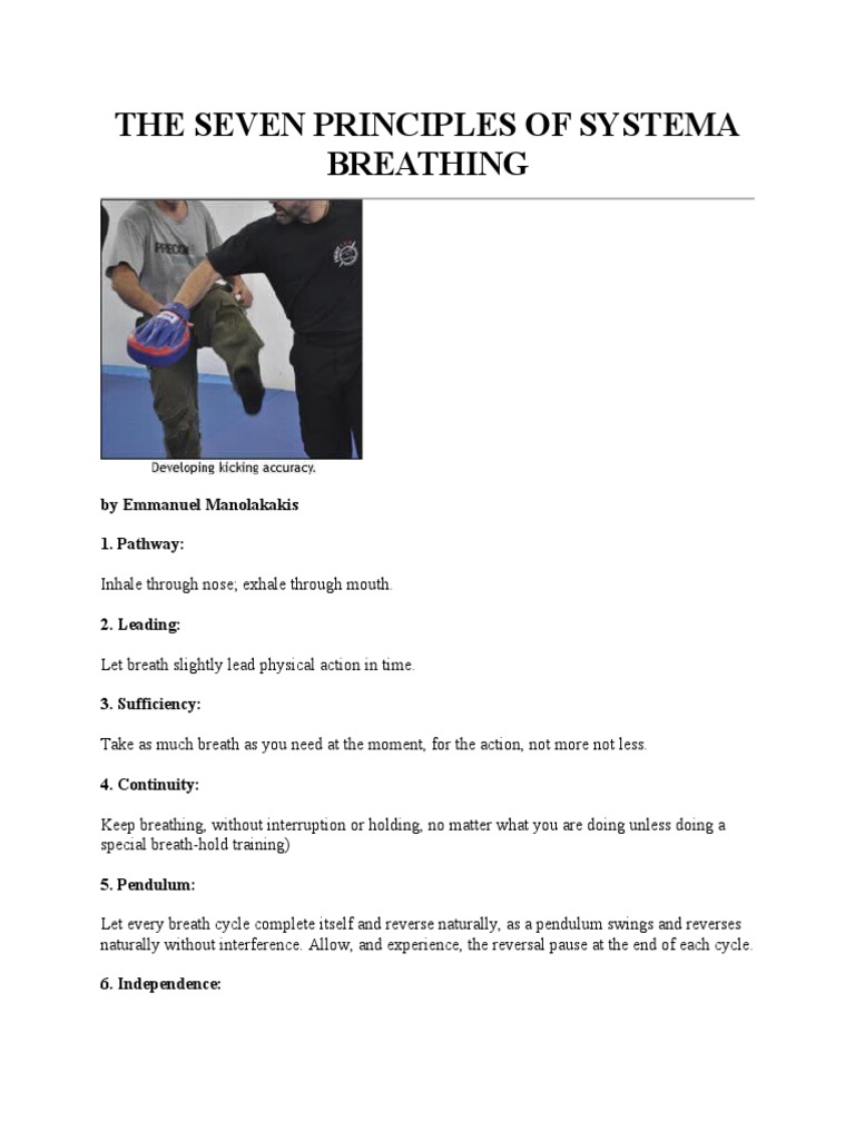 The Seven Principles of Systema Breathing | PDF