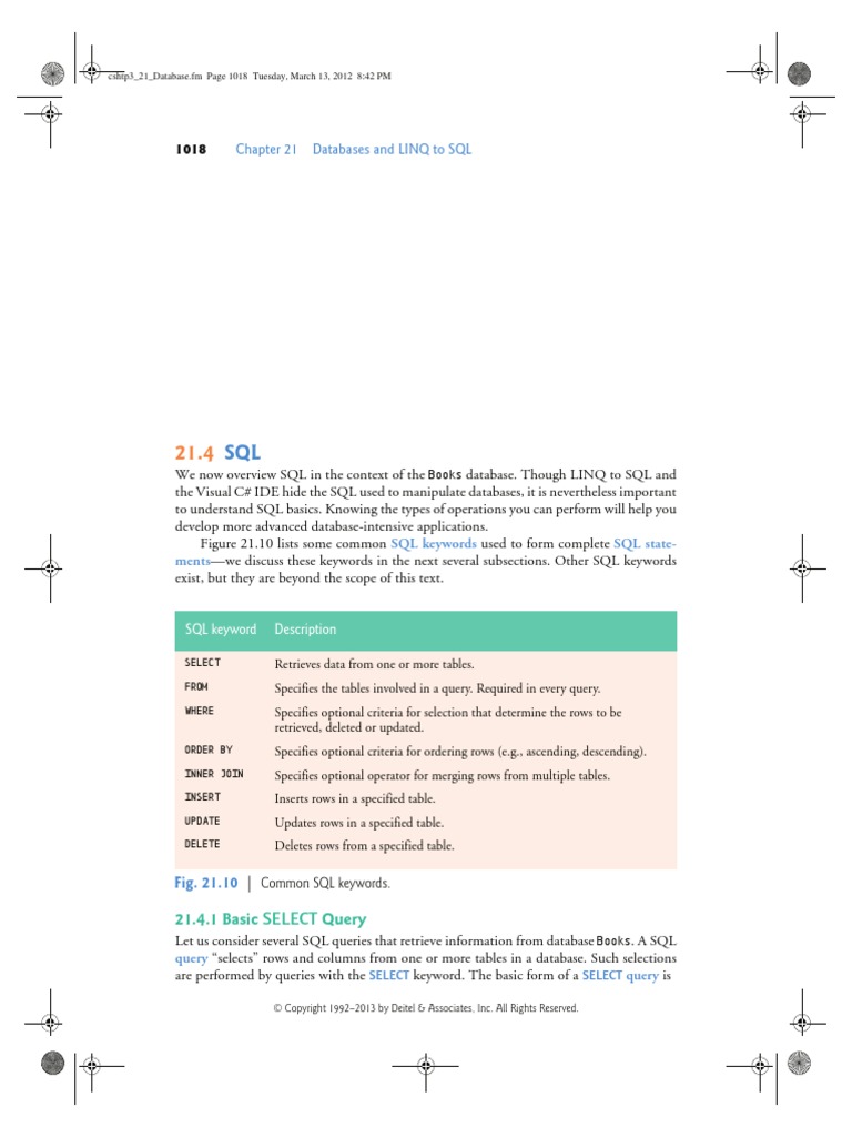 Intro To SQL | PDF | Language Integrated Query | Sql