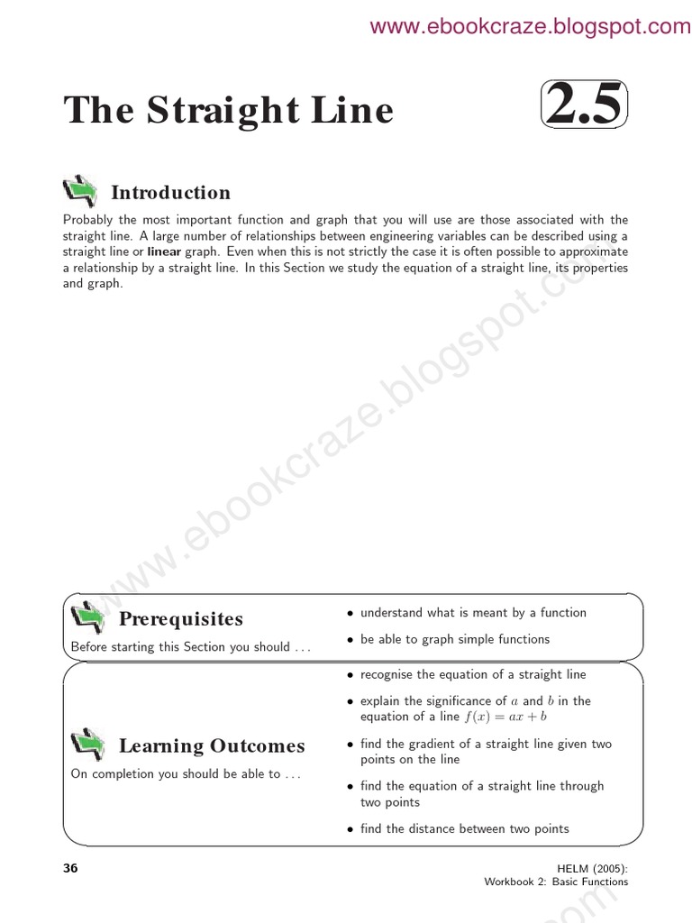 The Straight Line | PDF | Line (Geometry) | Elementary Mathematics