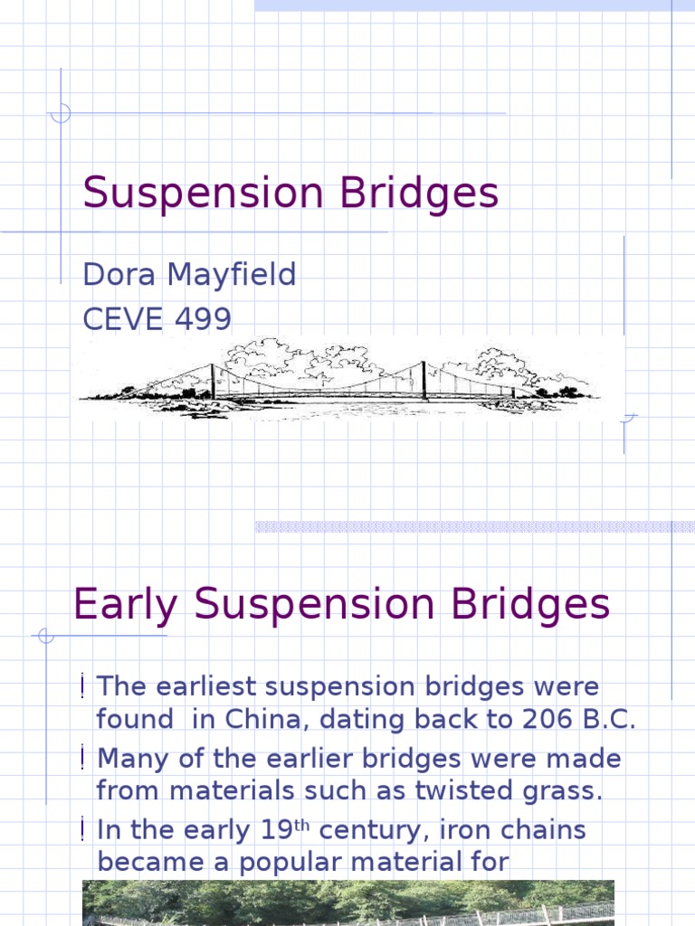 Suspension Bridges | PDF | Deep Foundation | Structural Engineering