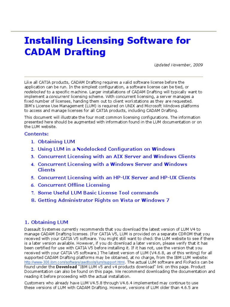 CATIA Licensing | PDF | Microsoft Windows | Windows 7