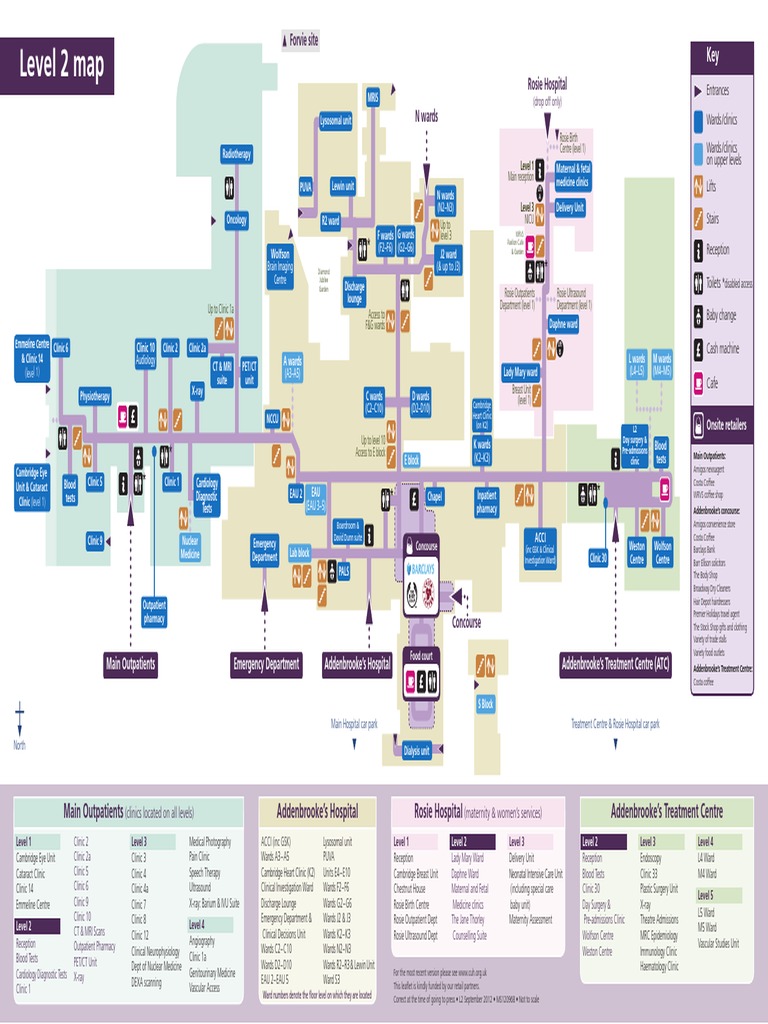 Addenbrookes Level2 Map | Clinic | Hospital