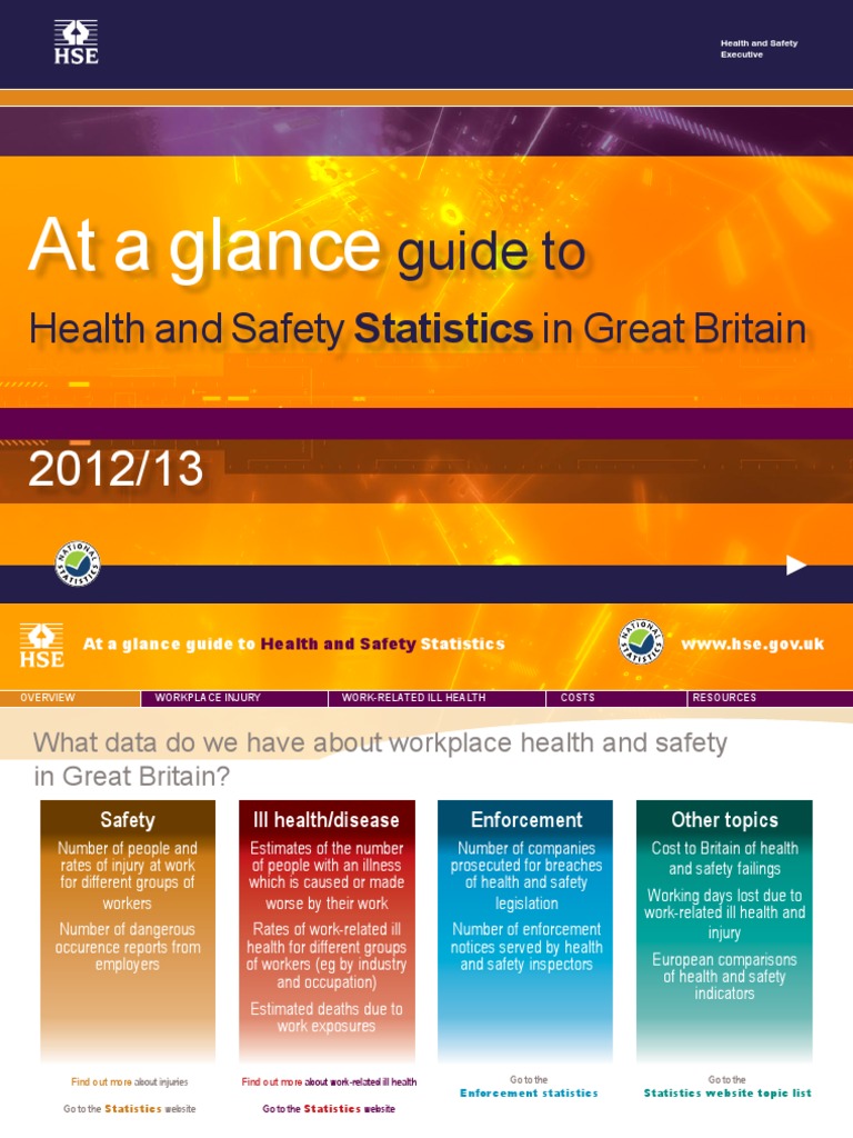 HSE Statistics at A Glance - UK | PDF | Occupational Safety And Health ...