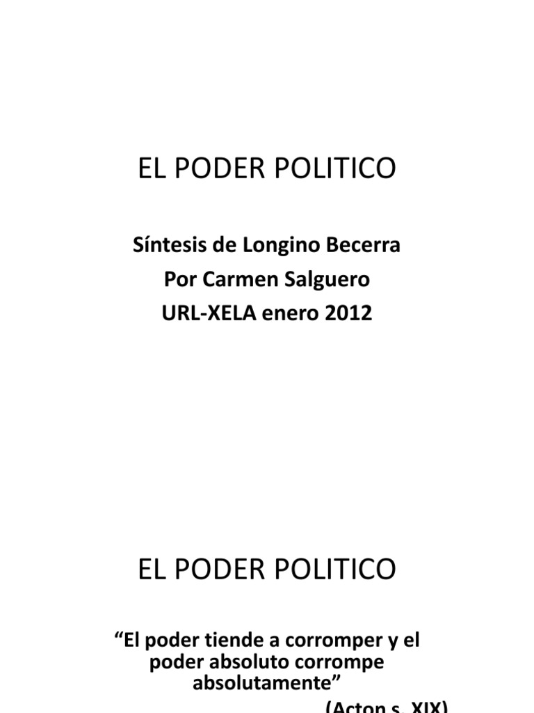 Entendiendo el Poder Político | PDF | Science | Ciencia filosófica