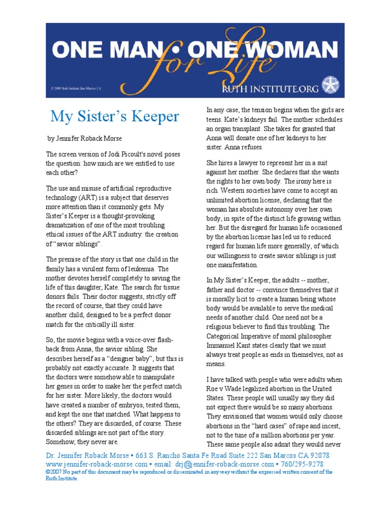 My Sister's Keeper | PDF
