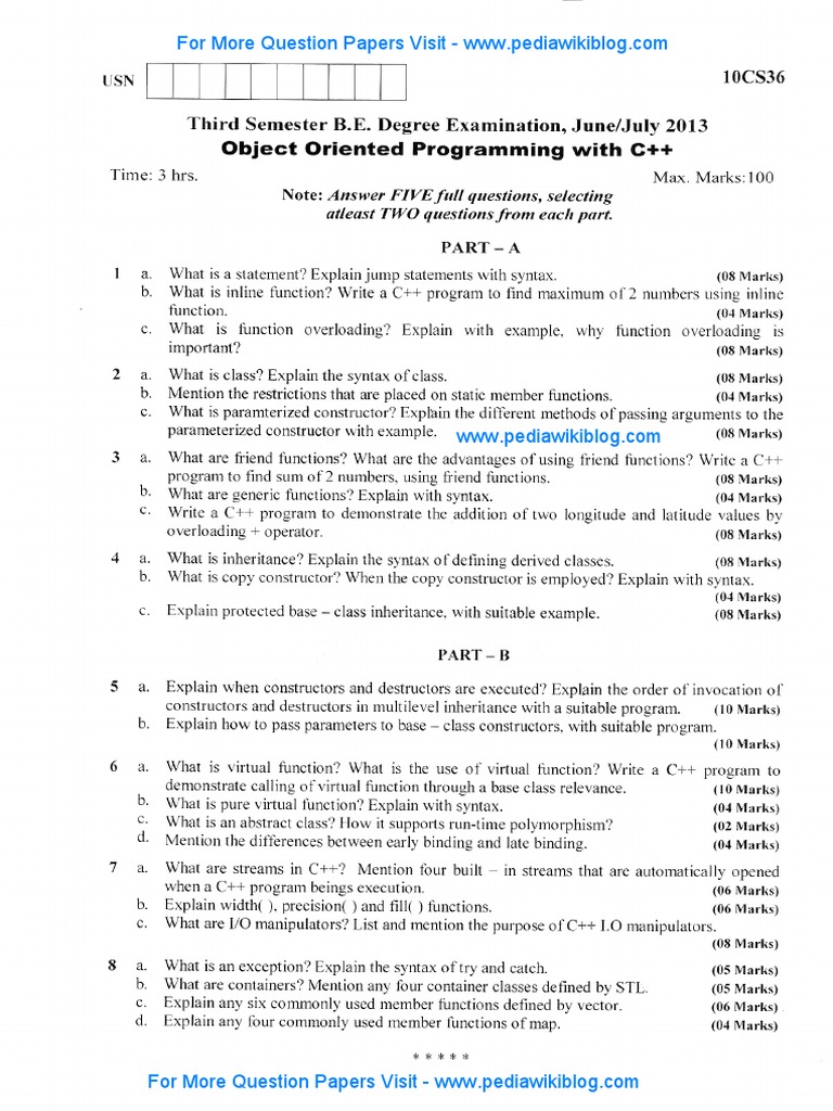 Object Oriented Programming With C Pdf C Constructor Object 7291