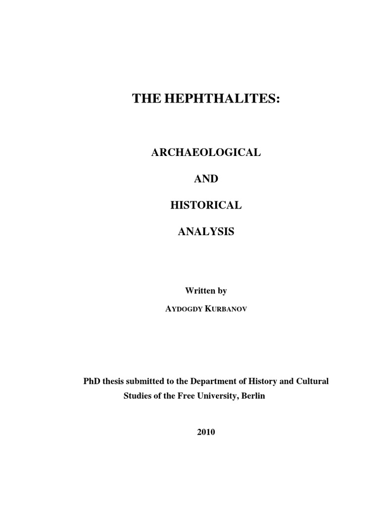 THE Hephthalites:: Archaeological AND Historical Analysis | PDF
