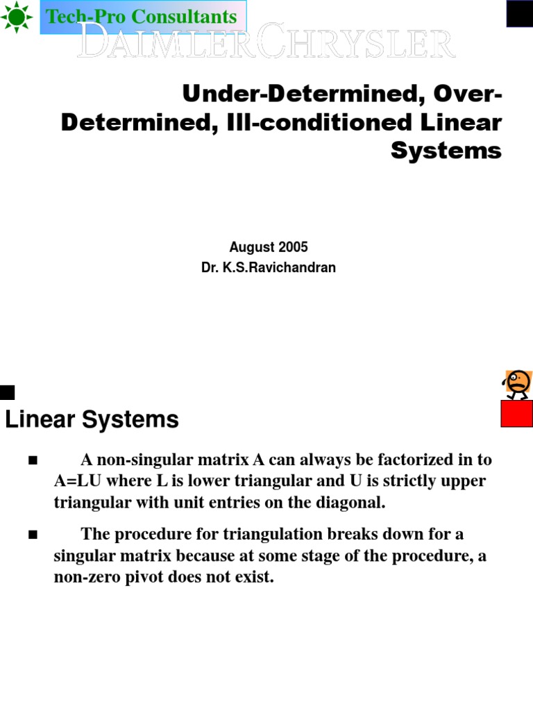 Ill-Conditioned Linear Systems Explained | PDF | System Of Linear ...