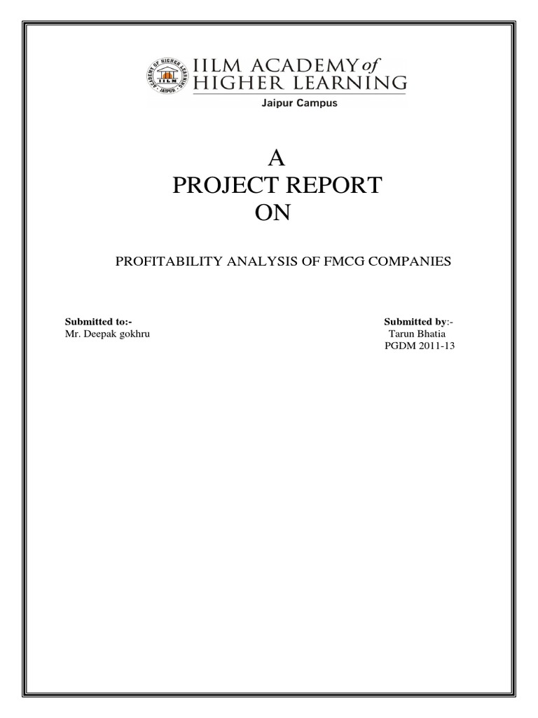 AFM Project | PDF | Profit (Accounting) | Financial Ratio