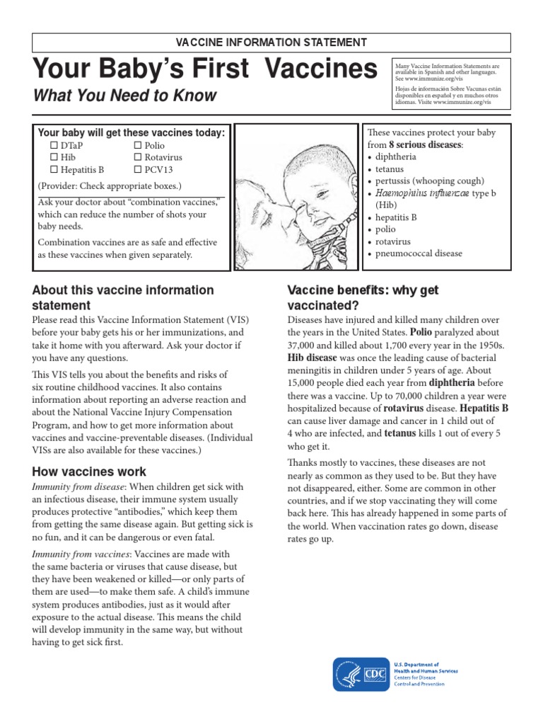 Your Baby's First Vaccines: What You Need To Know | PDF | Vaccines ...