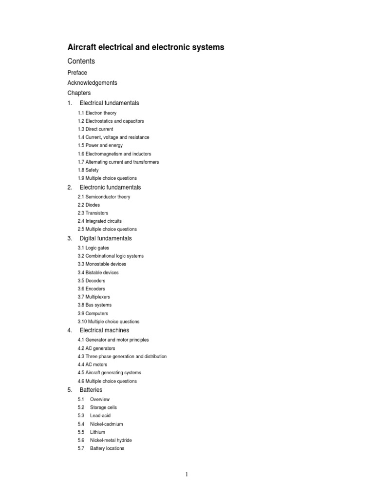 Aircraft Electrical Systems Overview | PDF | Power Supply | Electronics