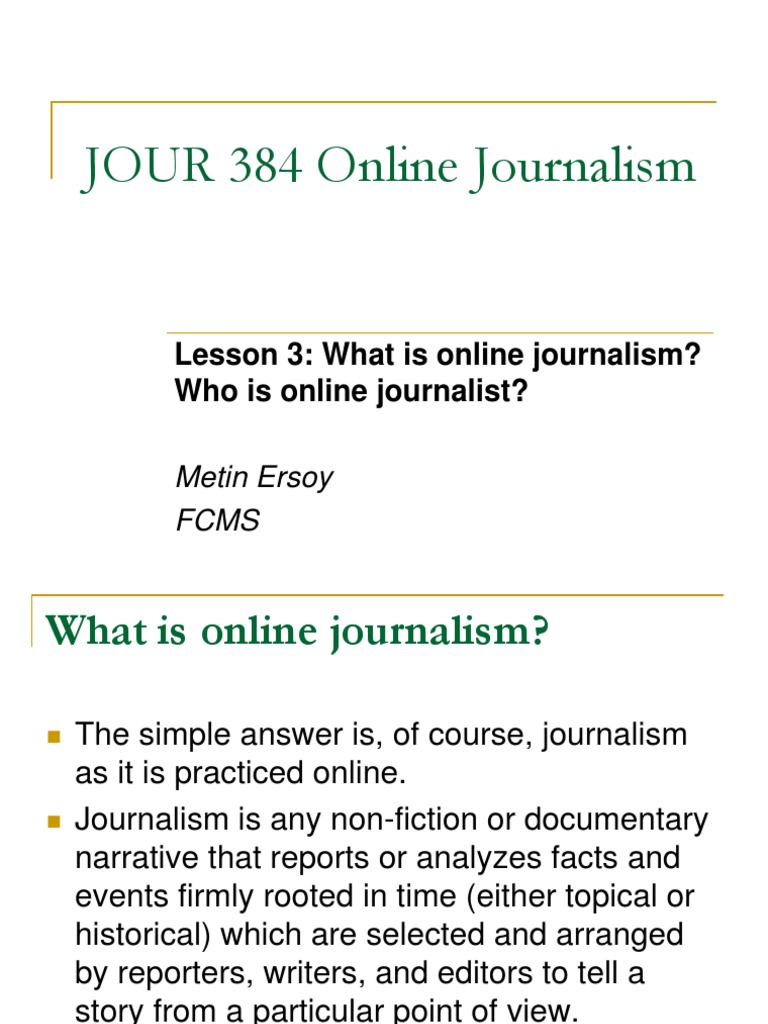 ONline Journalism | PDF