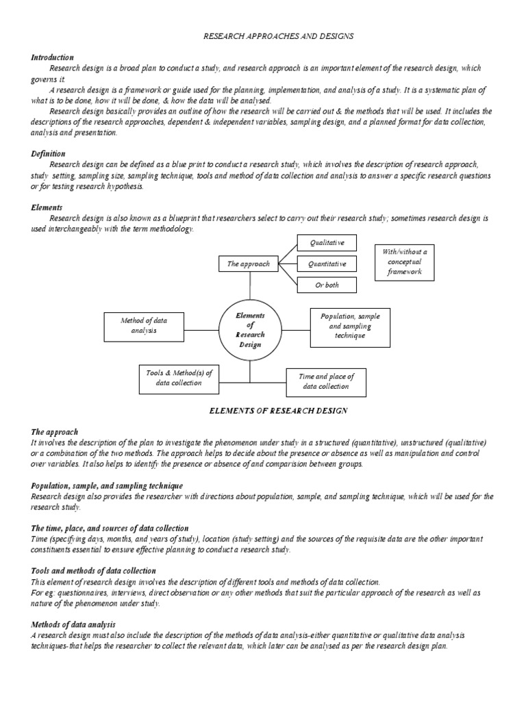 Research Approaches and Designs | PDF | Research Design | Quantitative ...