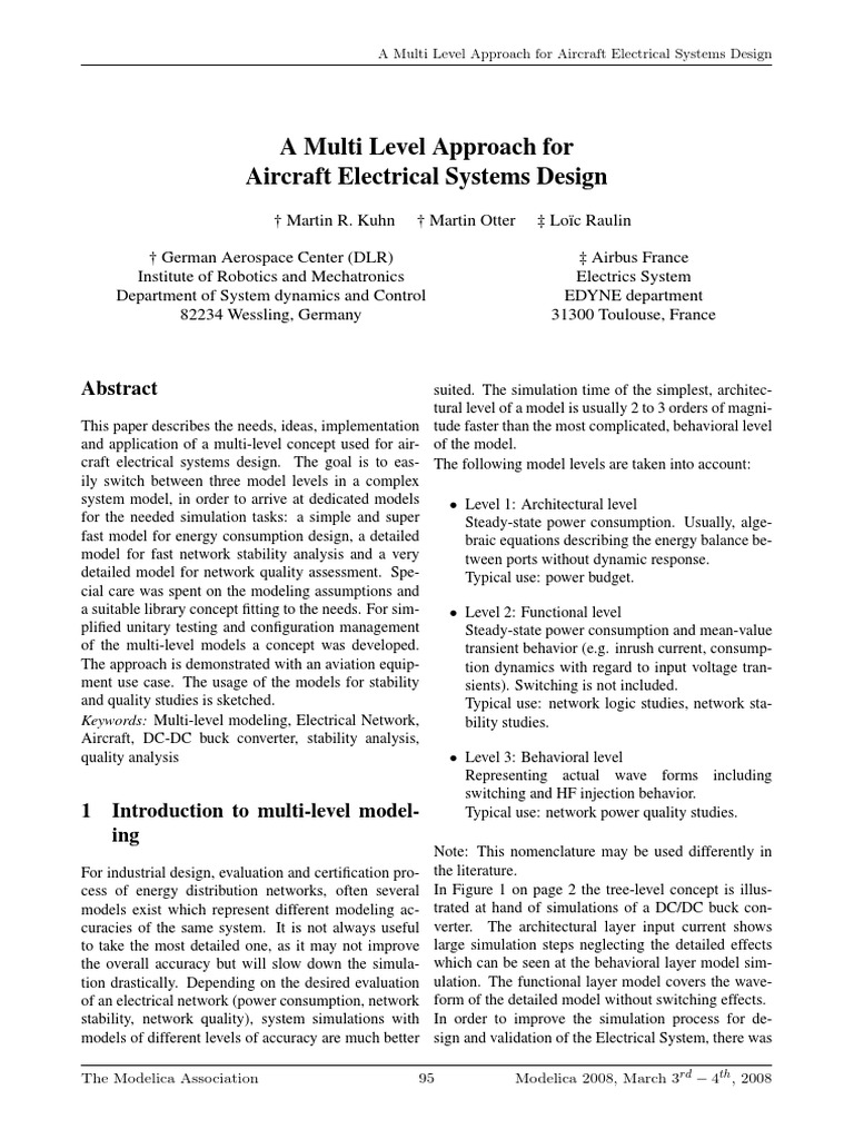 Aircraft Electrical System Design | PDF