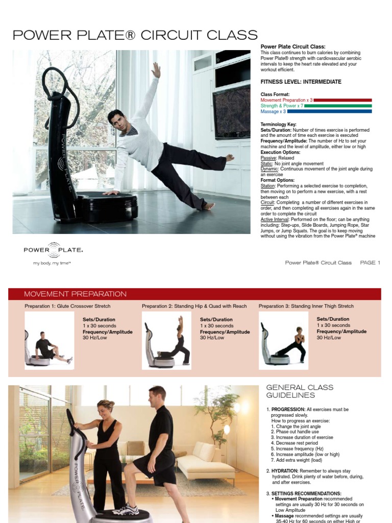 Power Plate Circuit Class | PDF | Physical Exercise | Aerobic Exercise