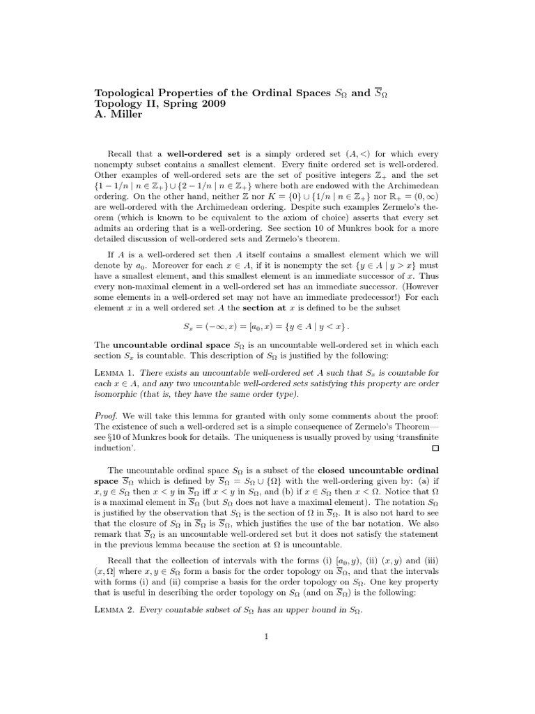 S - Omega Topology | PDF | Compact Space | General Topology