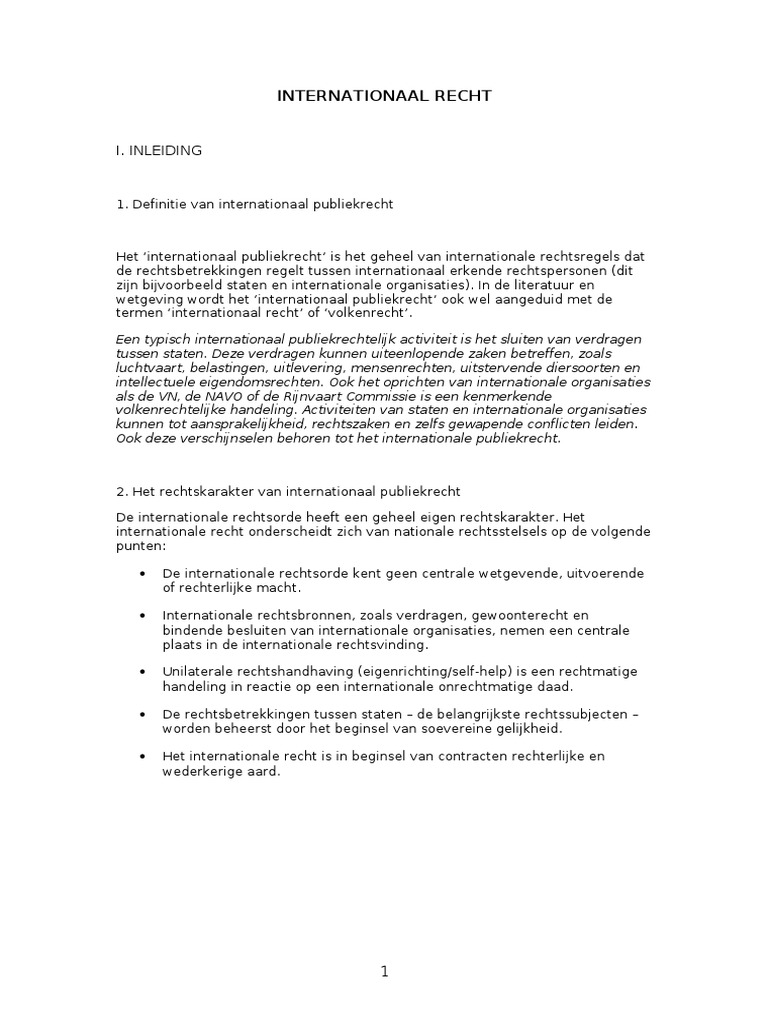 Internationaal Recht | PDF