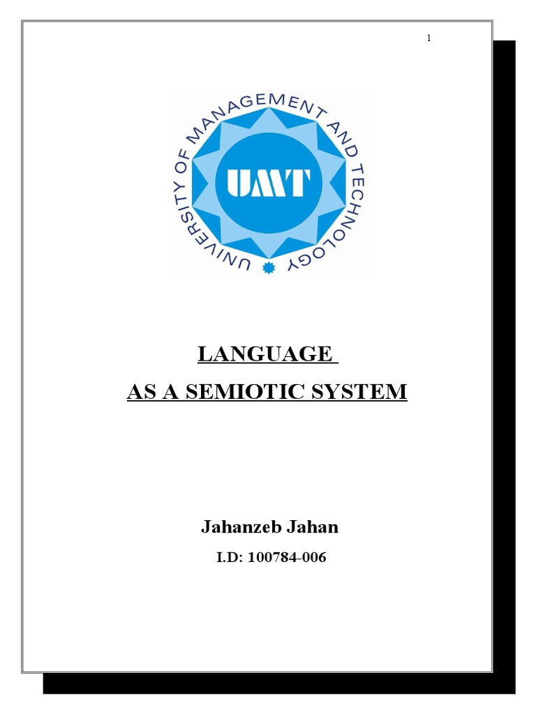 Assignment of UMT Student | PDF | Semiotics | Linguistics