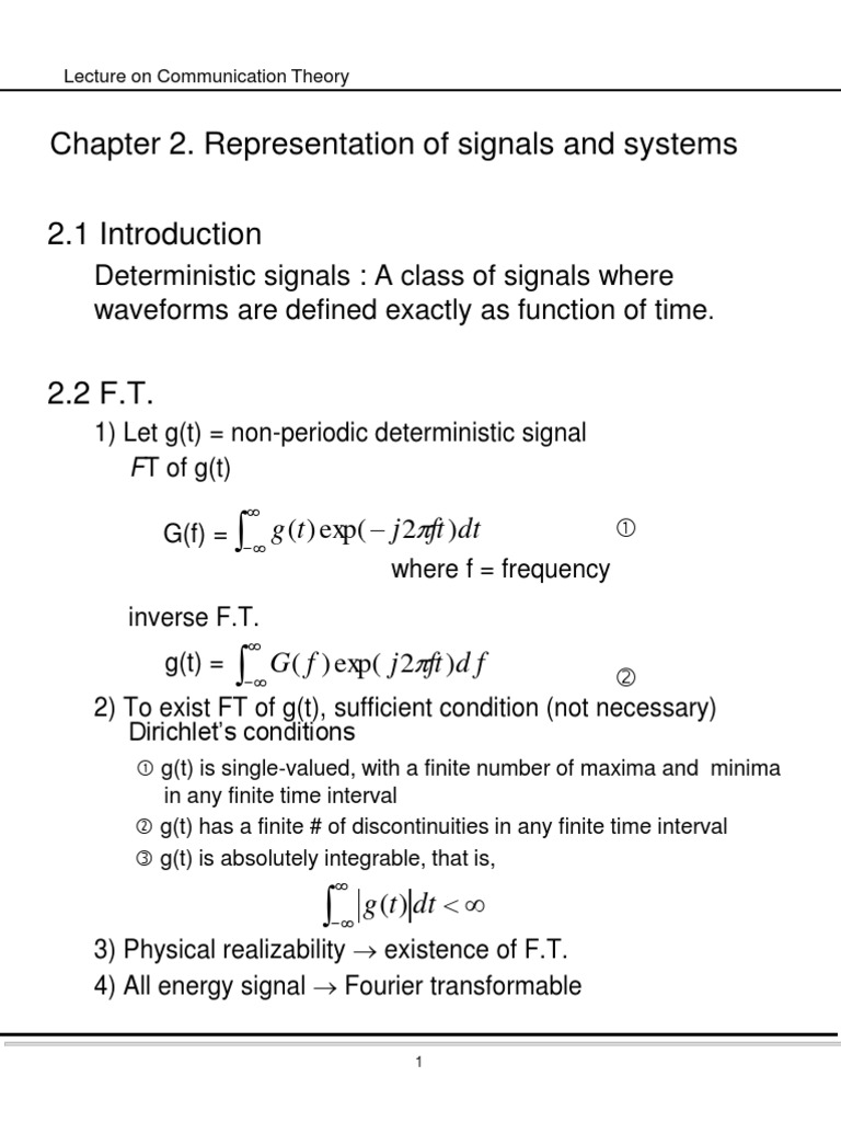 Chapter 2. Representation of Signals and Systems | Download Free PDF | Discrete Fourier ...