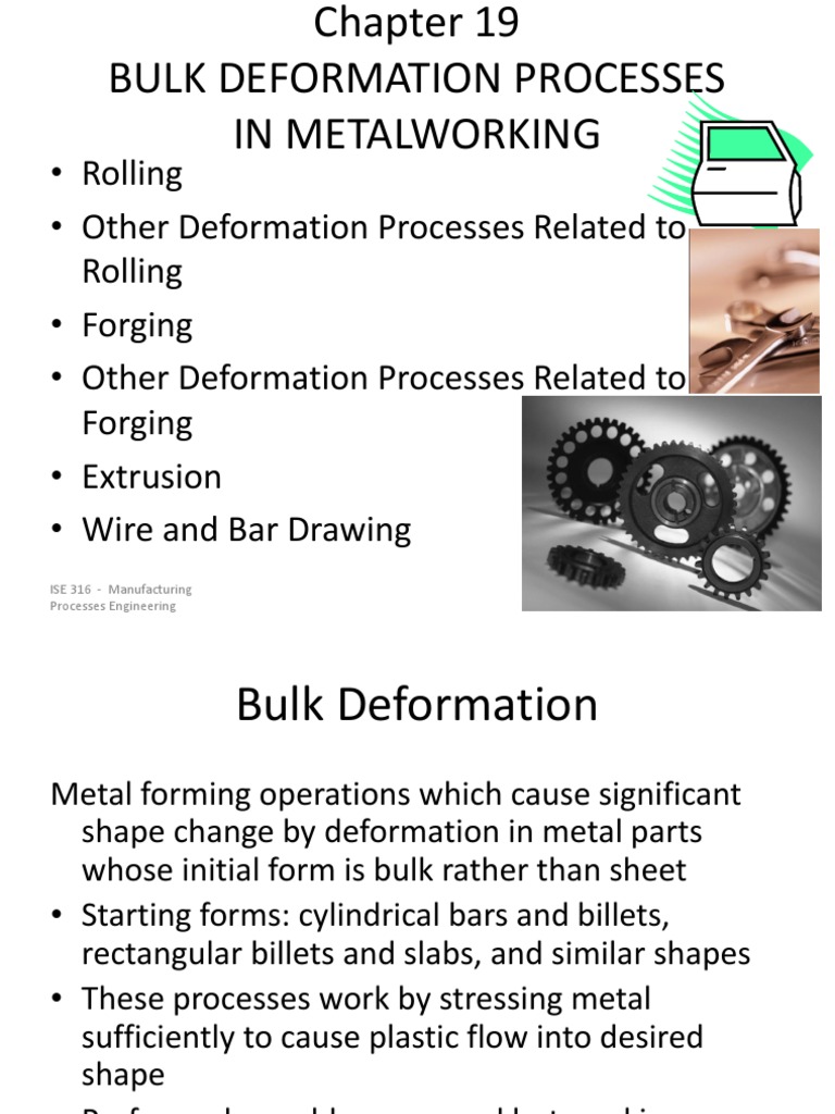 Bulk Deformation Process Pdf Forging Extrusion
