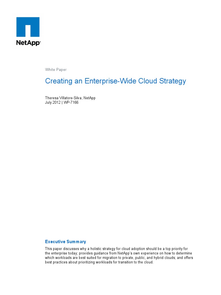 NepApp: Creating An Enterprise Wide Cloud Strategy | PDF | Workload | Cloud Computing