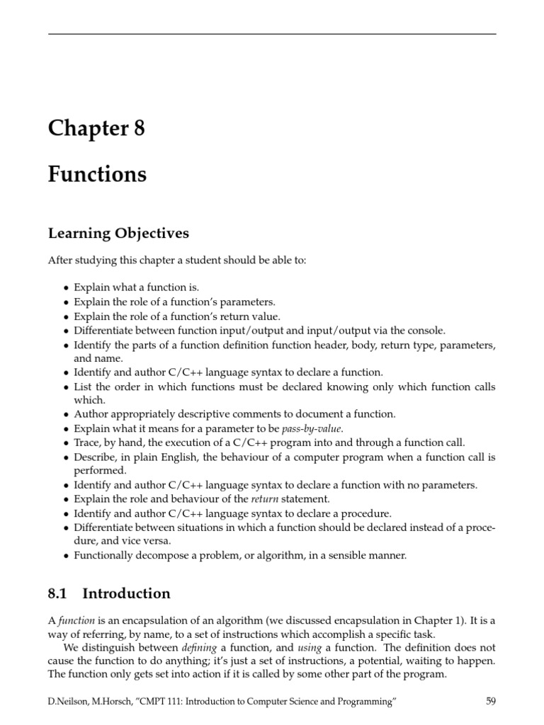 Chapter 8 Pdf Parameter Computer Programming Subroutine