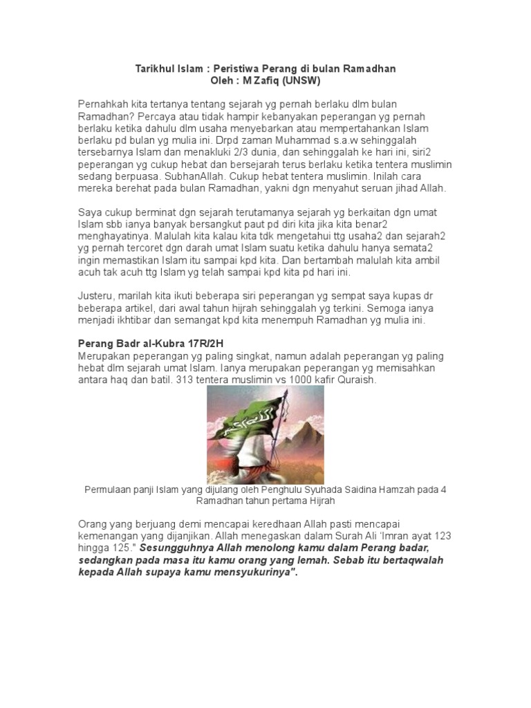 Sirah (Perang) Ramadhan | PDF