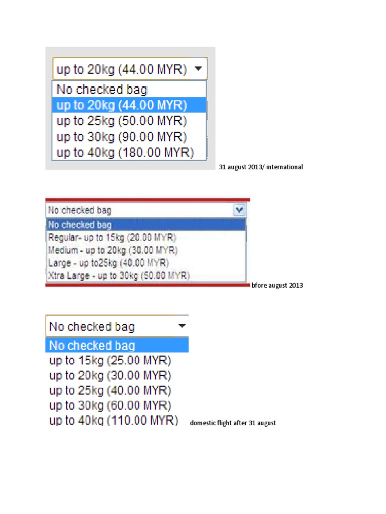 Luggage Air Asia | PDF
