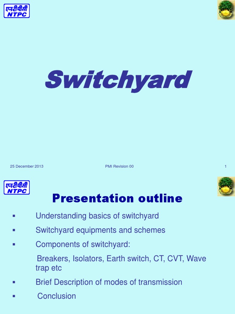 Switchyard in Thermal Power Plant | PDF | Electrical Substation ...