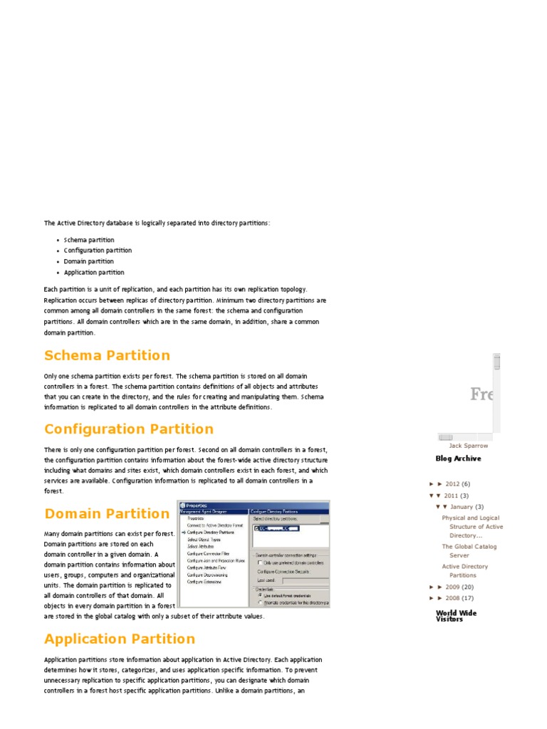 Active Directory Partitions | Download Free PDF | Active Directory ...