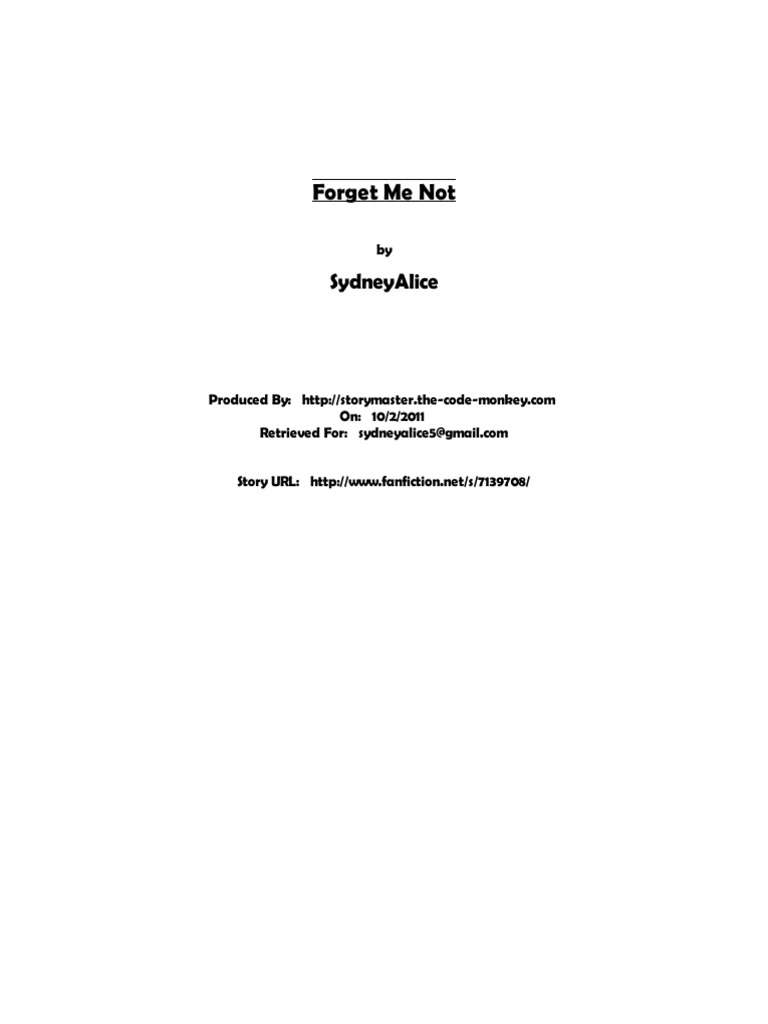 Forget Me Not | PDF | Piano | Leisure