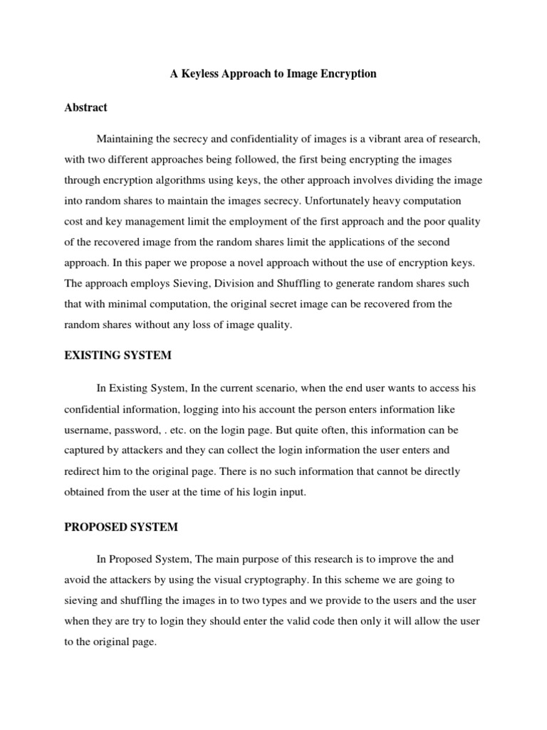 A Keyless Approach To Image Encryption Download Free Pdf Key Cryptography Encryption 8121