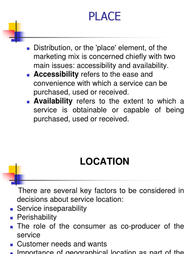 Marketing Mix - Place | PDF | Career & Growth