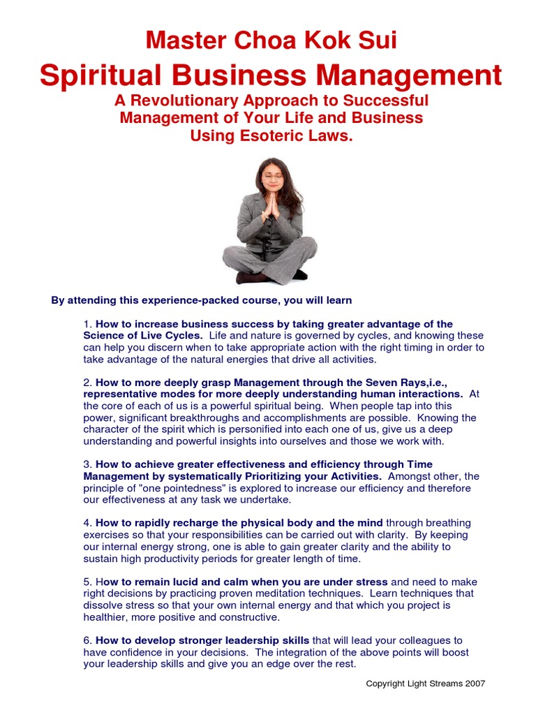 Spiritual Business Management | PDF | Leadership | Meditation