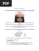 Flash Powder Recipe For Fireworks | PDF | Gunpowder | Chemistry