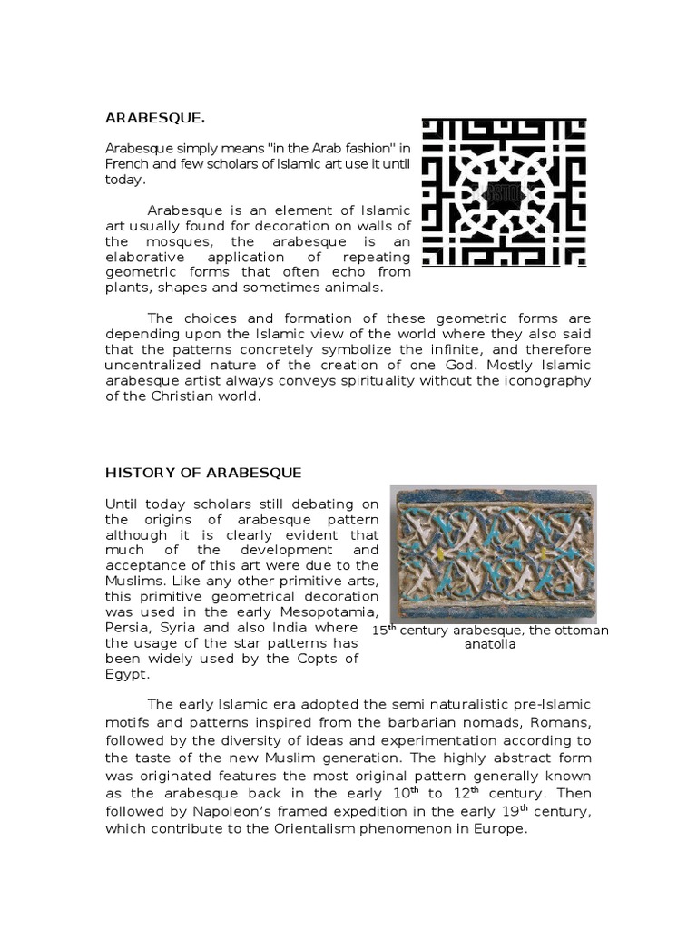 The Origins, History, Types and Symbolism of Arabesque in Islamic Art ...