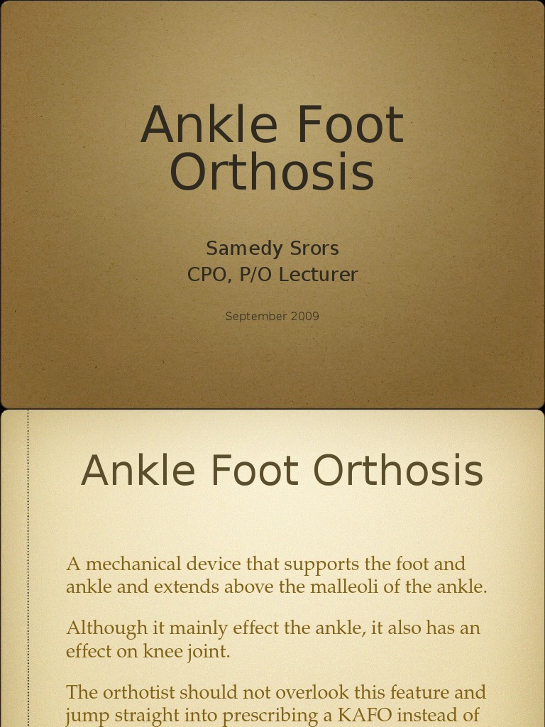 AFO - Overview | PDF | Dance Science | Medicine