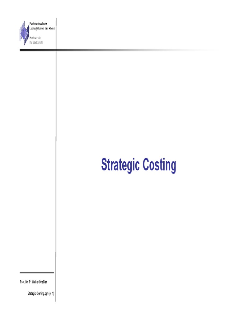 Strategic Costing | PDF | Cost Accounting | Product Lifecycle