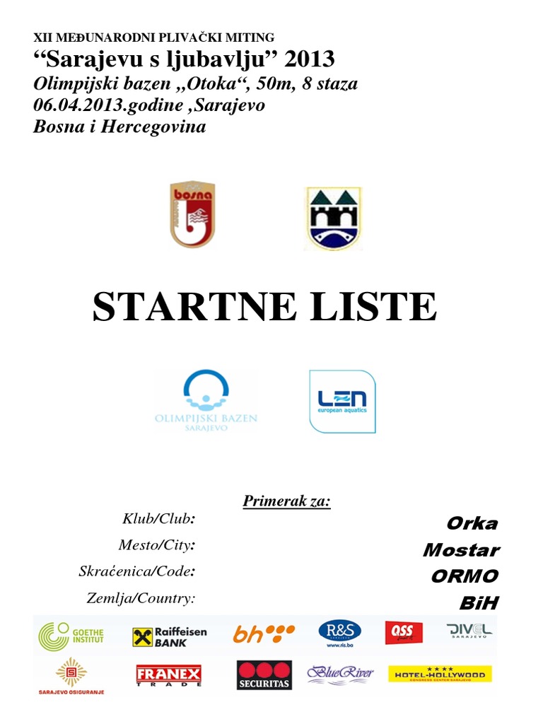 BIH Orka Mostar | PDF