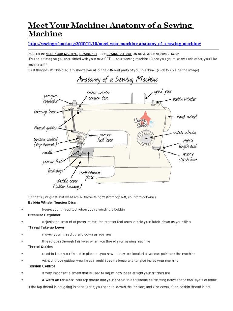 Sewing Machine Parts Guide | PDF | Sewing Machine | Clothing Industry