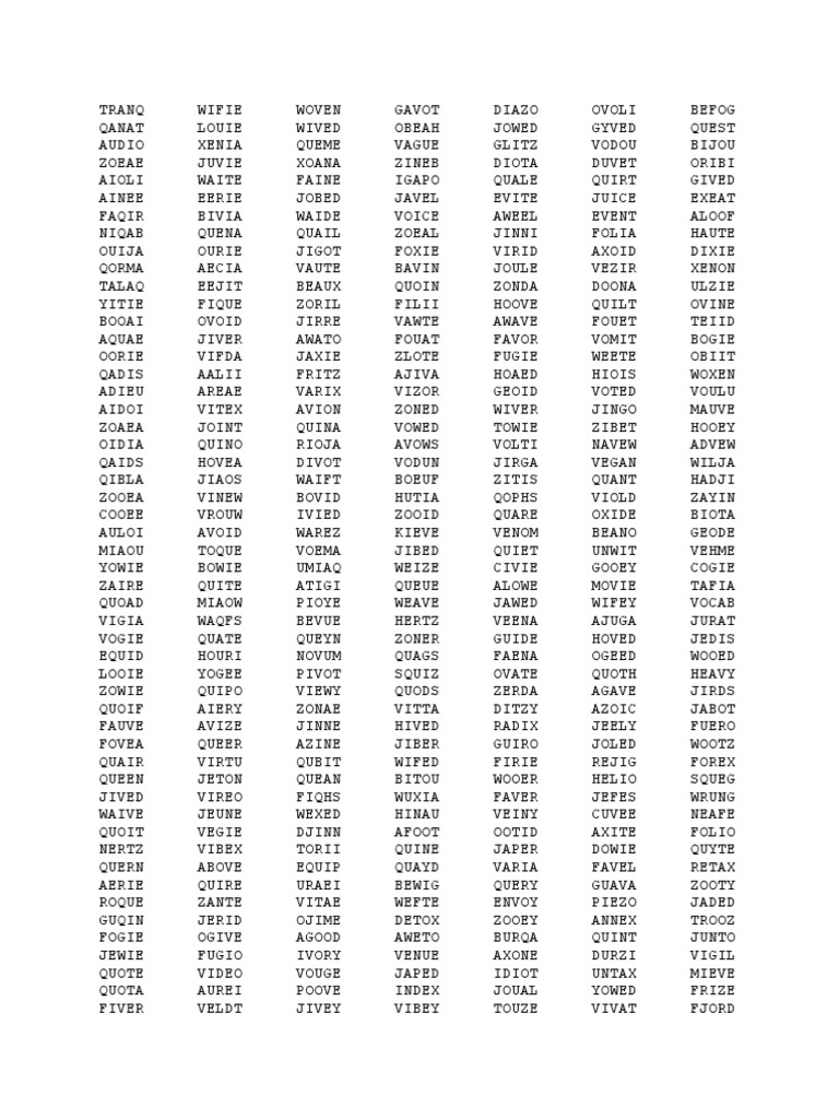 Scrabble Important Word Lists PDF, 40% OFF