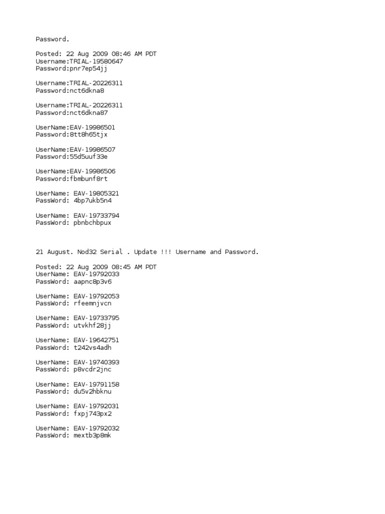 Nod 32 Serial | PDF | Technology & Engineering