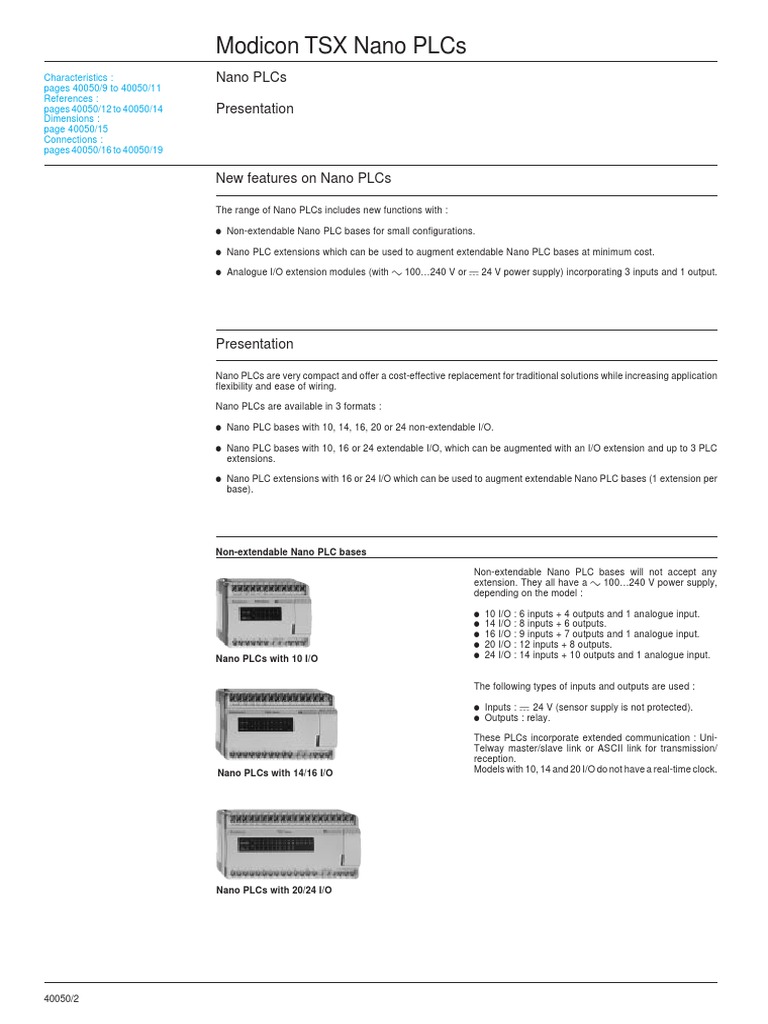 PLC Nano Tecnologies | PDF | Programmable Logic Controller | Electromagnetism
